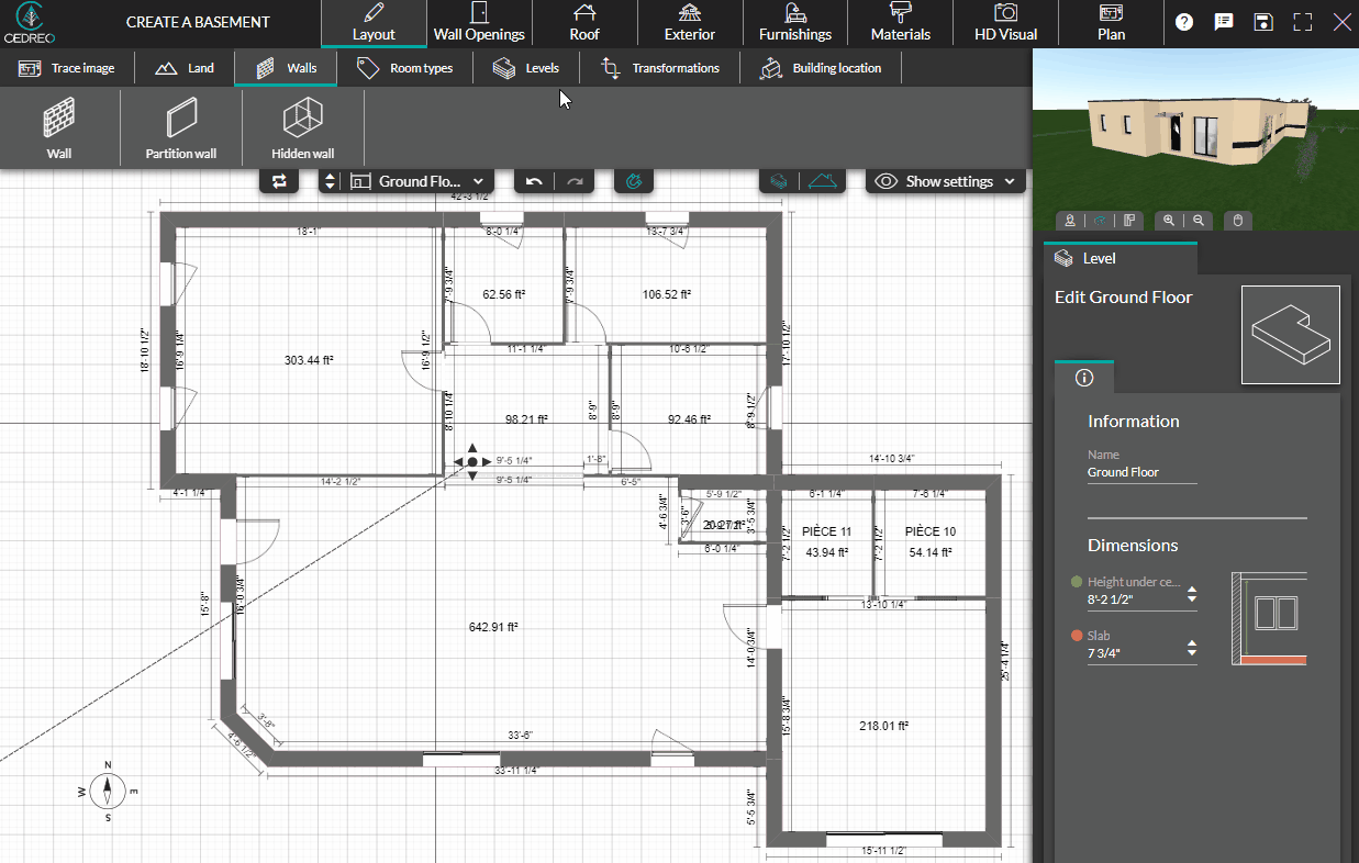 Create a semi-underground garage [terrain module]